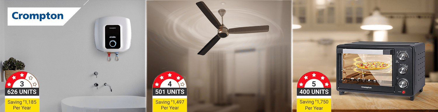 Difference Between 3 Star, 4 Star & 5 Star Electrical Appliances | Crompton
